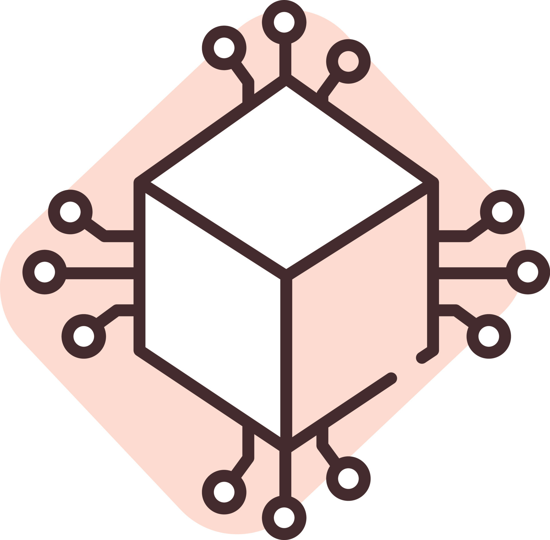 Blockchain Blocks Icon Vector On White Background 15267512 Vector