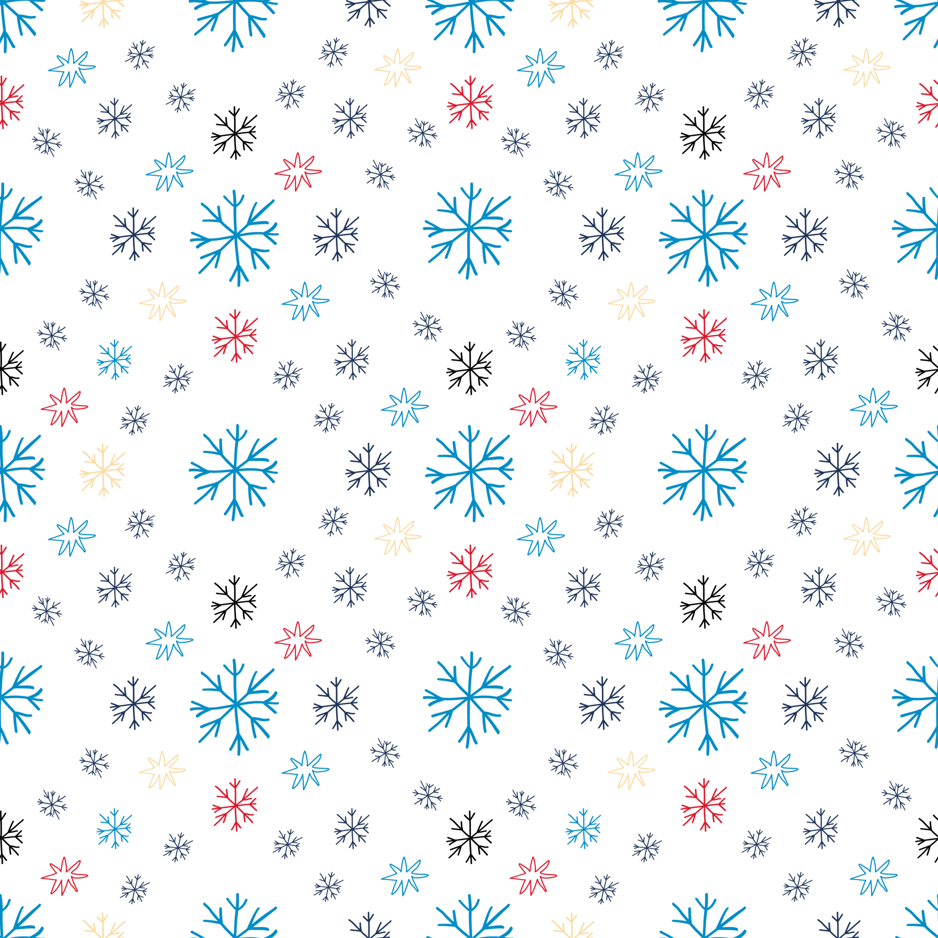 Free Seamless pattern with colorful snowflakes against 15267518 PNG ...