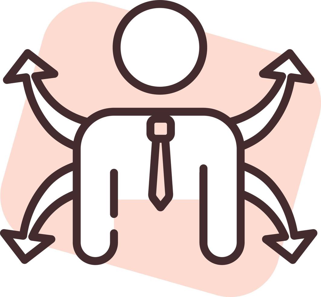 Team work multi task, icon, vector on white background. 15268084 Vector ...