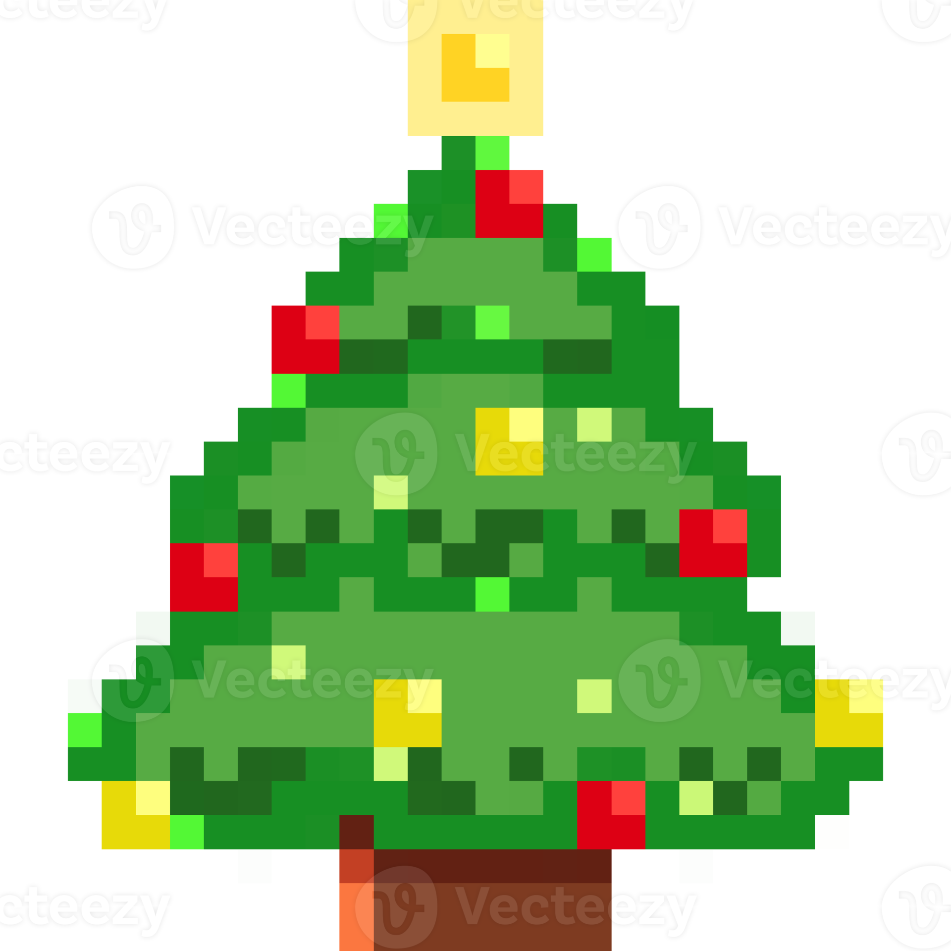 Christmas Tree Pixel Cute Art Green 15270071 PNG
