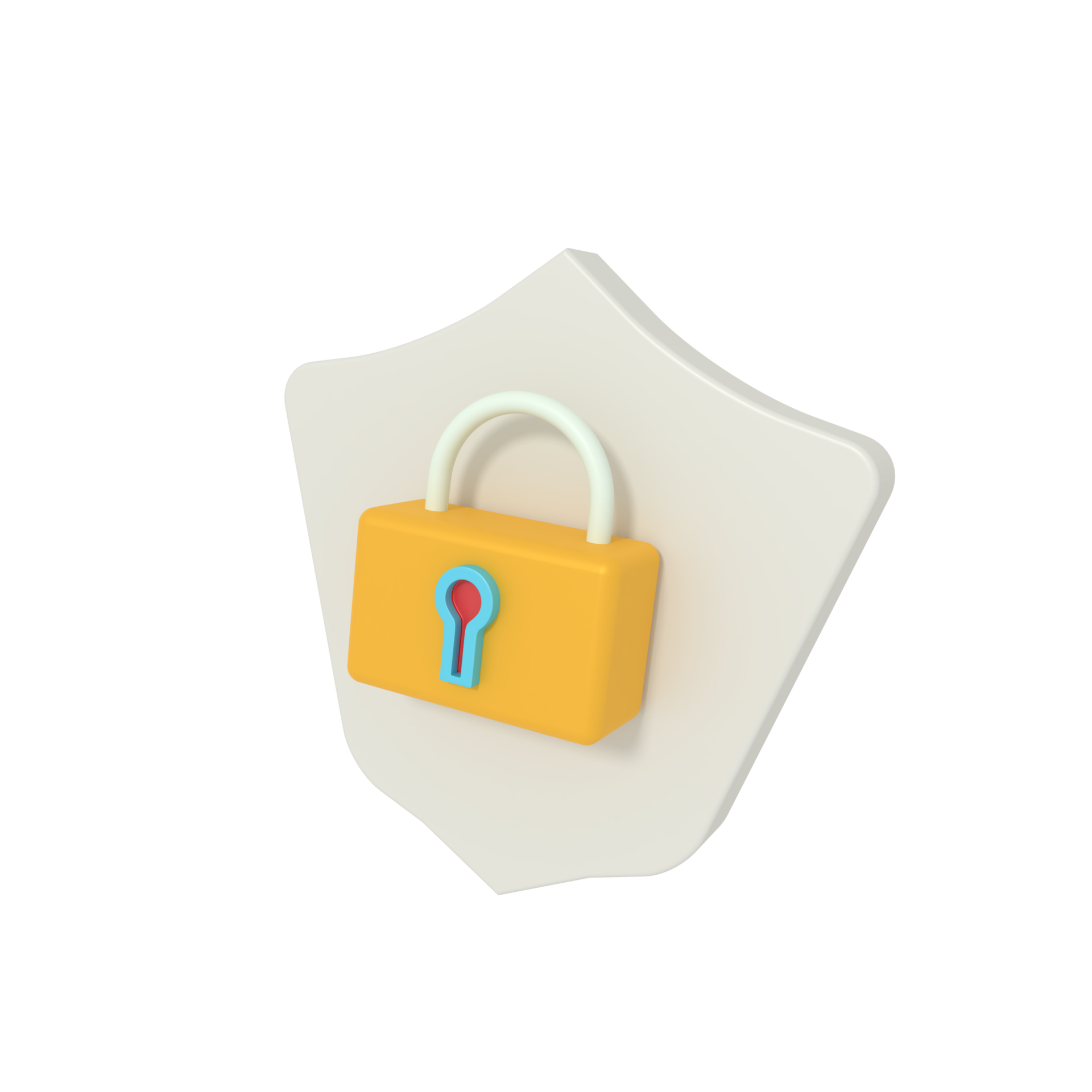 Protection Shield Padlock 3d Illustration 15270831 Png