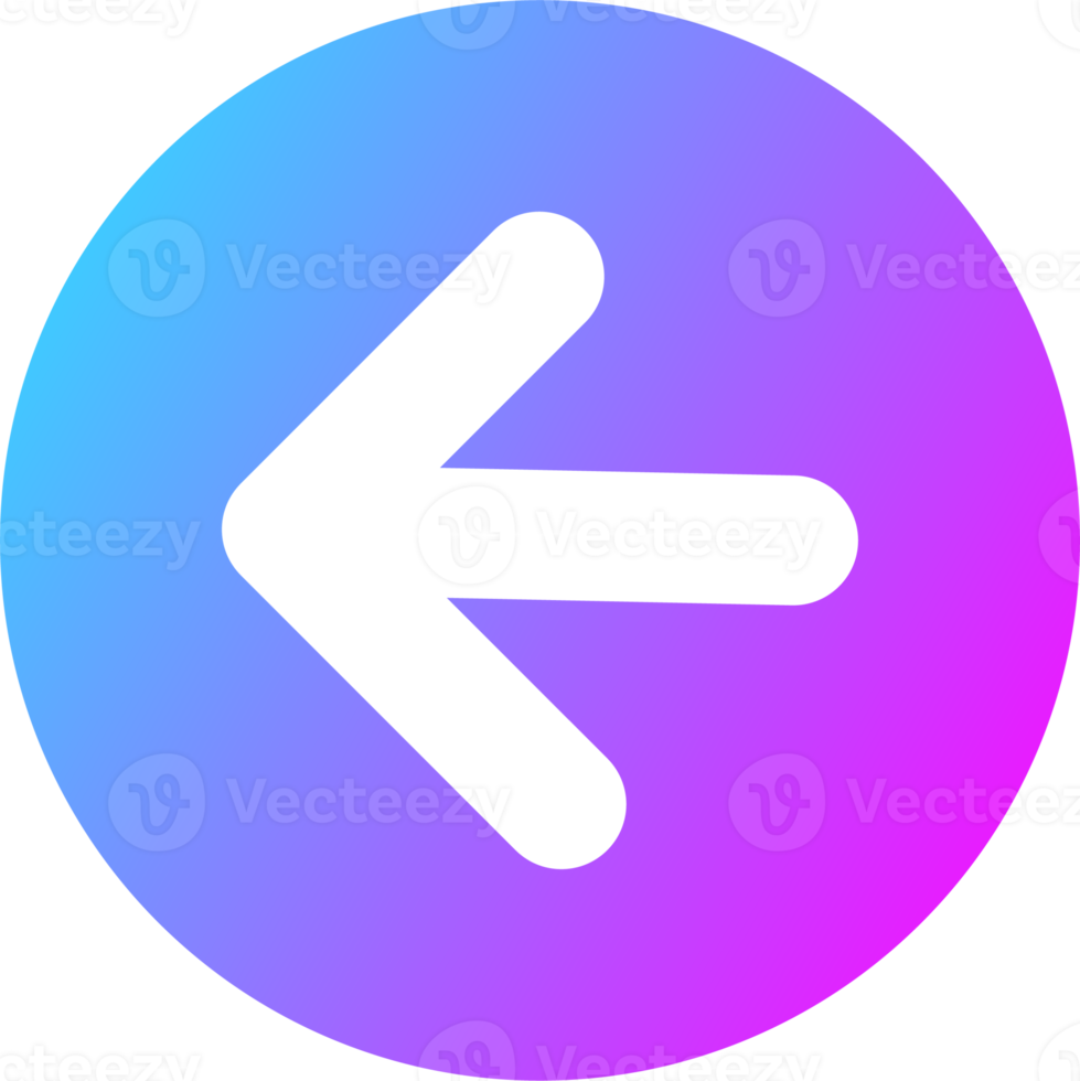 Left arrow direction solid icon in gradient colors. Interface signs ... Left arrow direction solid icon in gradient colors. Interface signs ...
