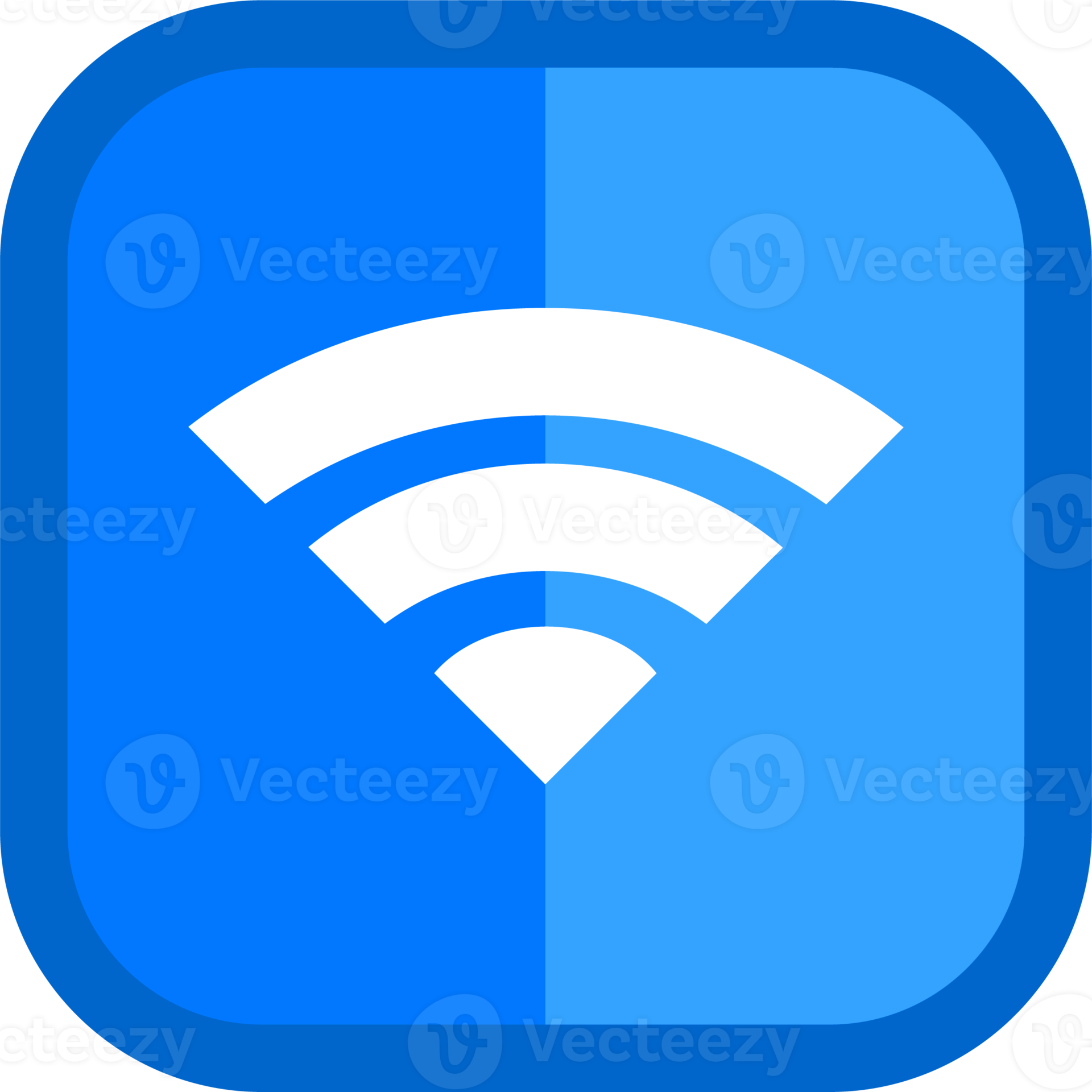 Wifi icon in blue and white colors. Wireless signs illustration ...