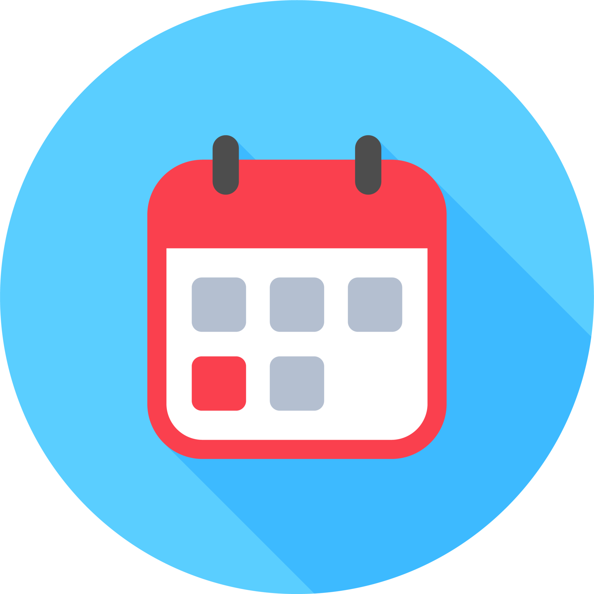 Free Calendar Icon In Flat Design Style Date Signs Illustration