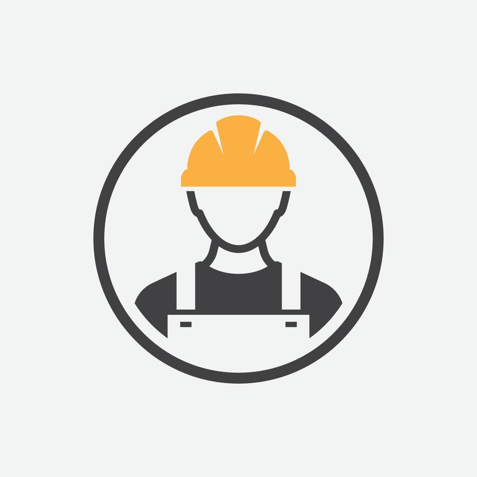 Construction Worker Icon Vector Person Profile Avatar With Hard Helmet And Jacket Builder Man