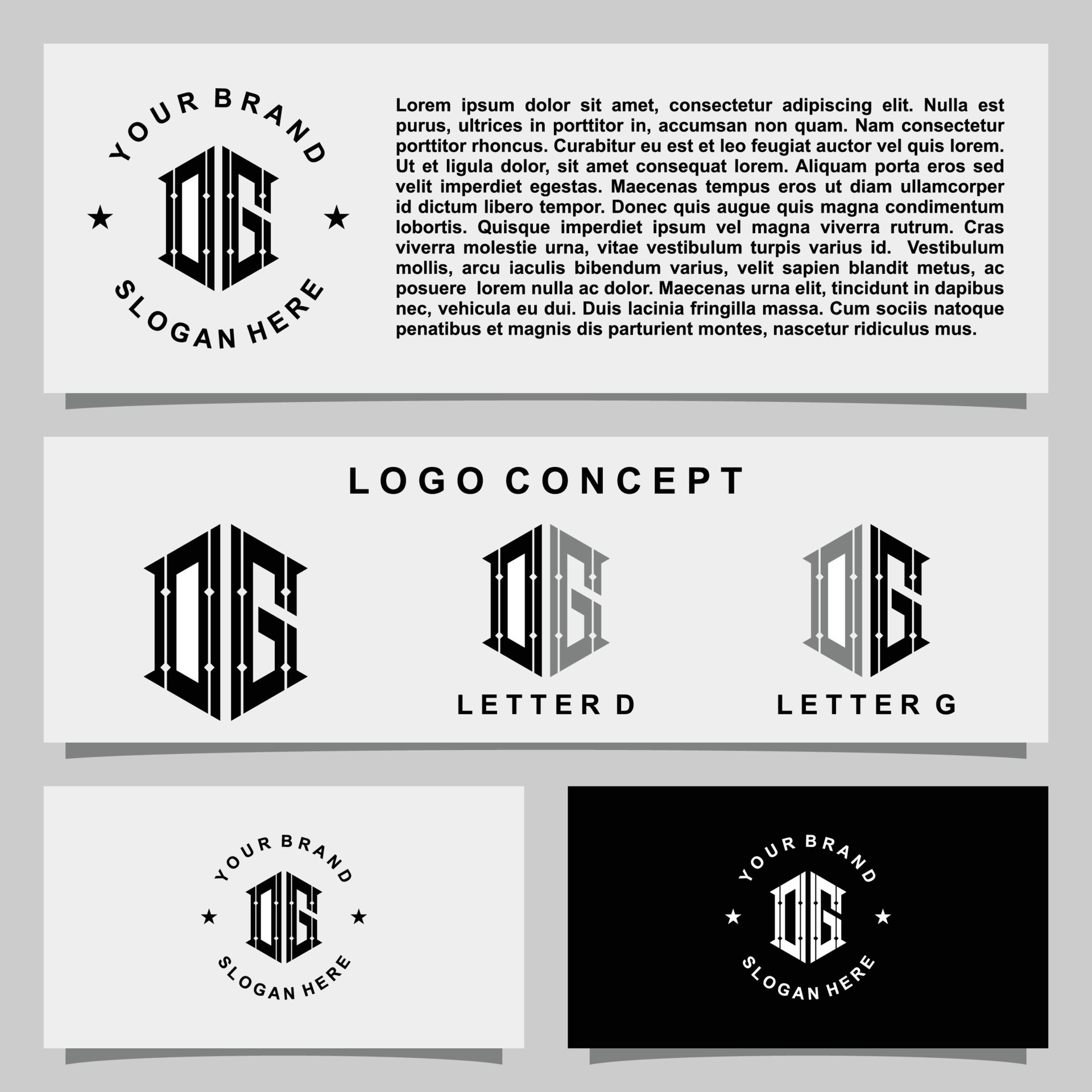 Creative Monogram Logo Design With Stationery Template 15272461 Vector Art At Vecteezy
