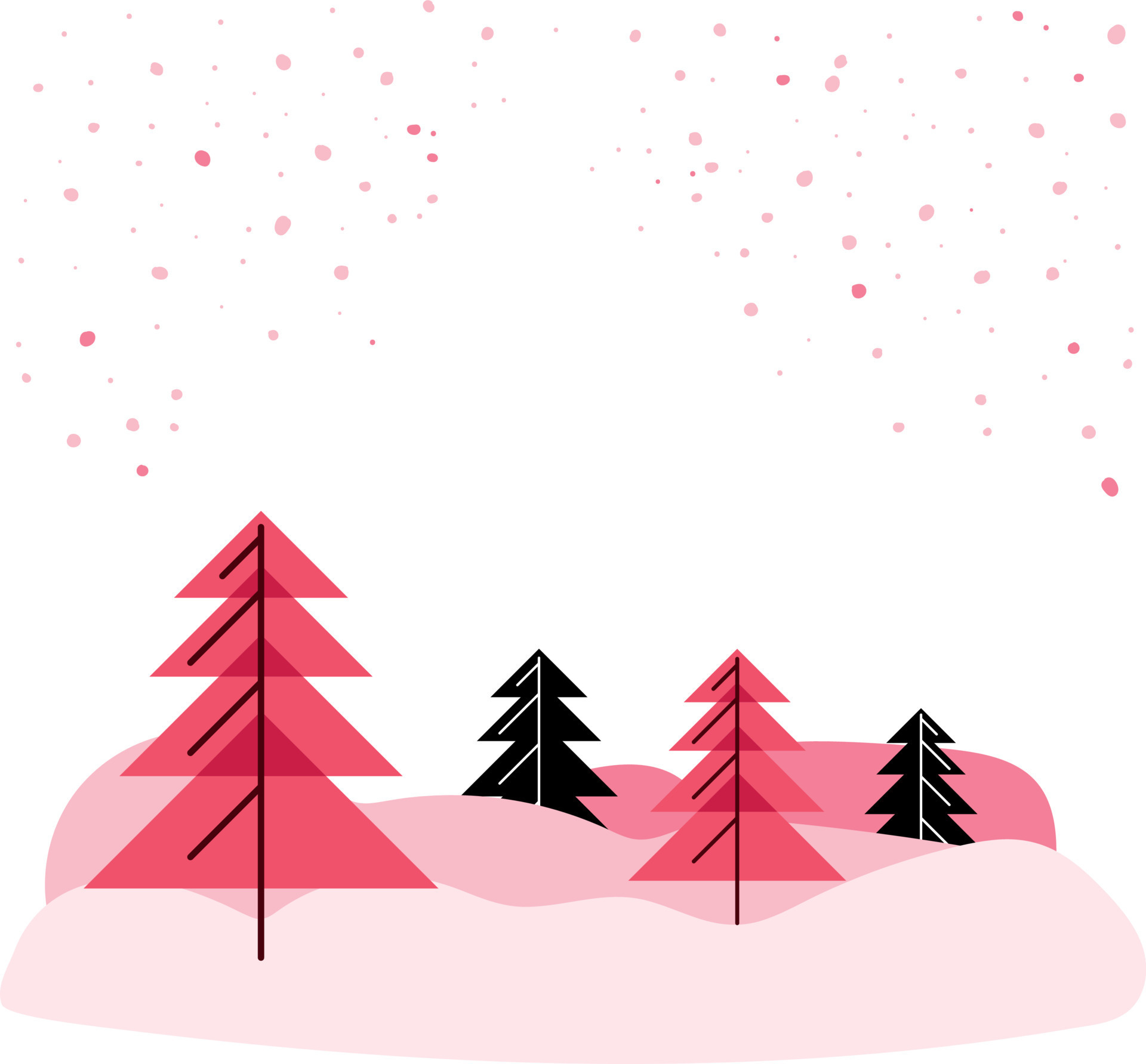 Flat Christmas trees 15274464 Vector Art at Vecteezy