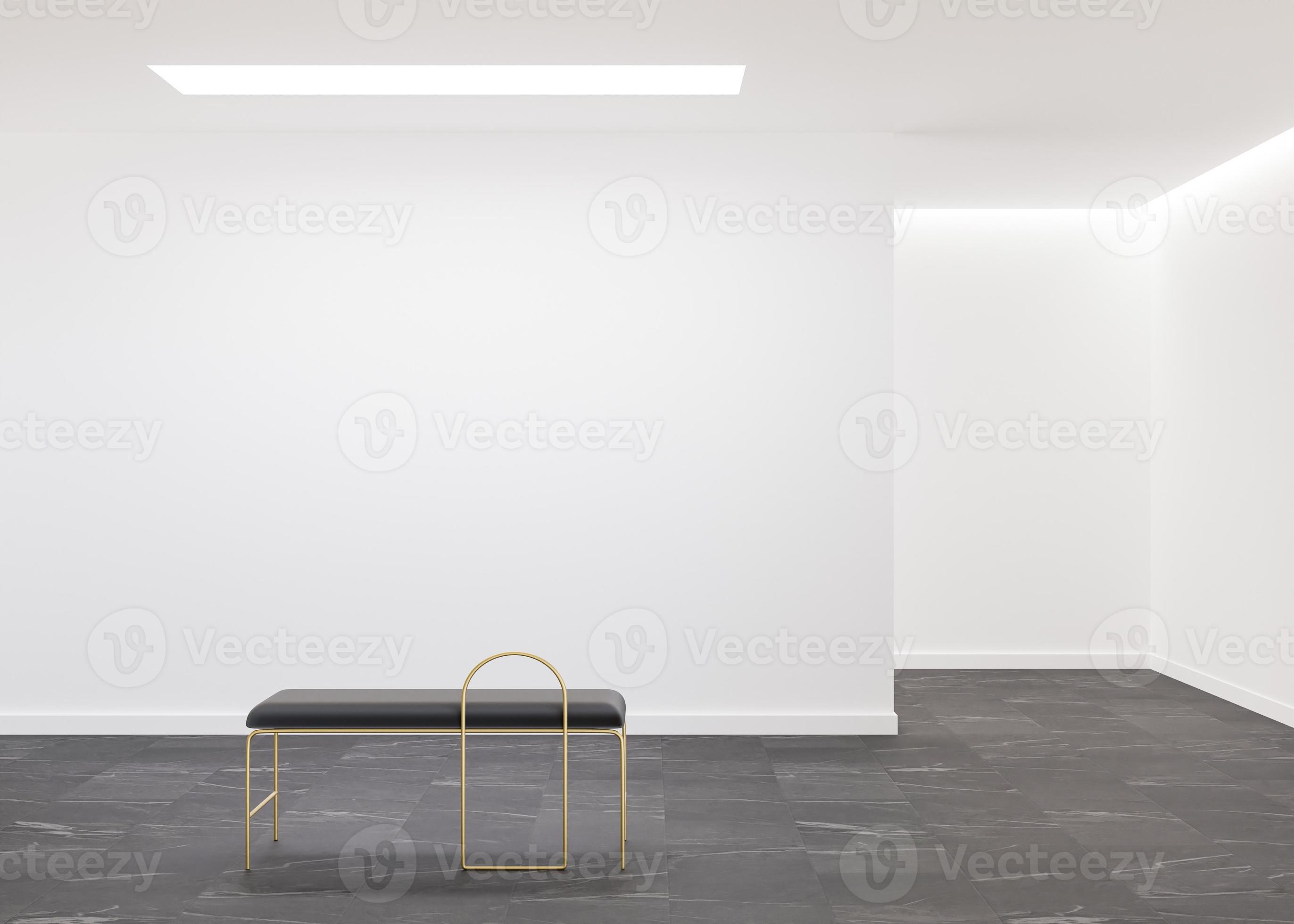 Empty white wall in modern art gallery. Mock up interior in minimalist ... Empty white wall in modern art gallery. Mock up interior in minimalist ...