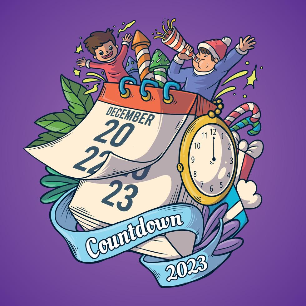 New Year Countdown Celebration Concept 15276109 Vector Art At Vecteezy