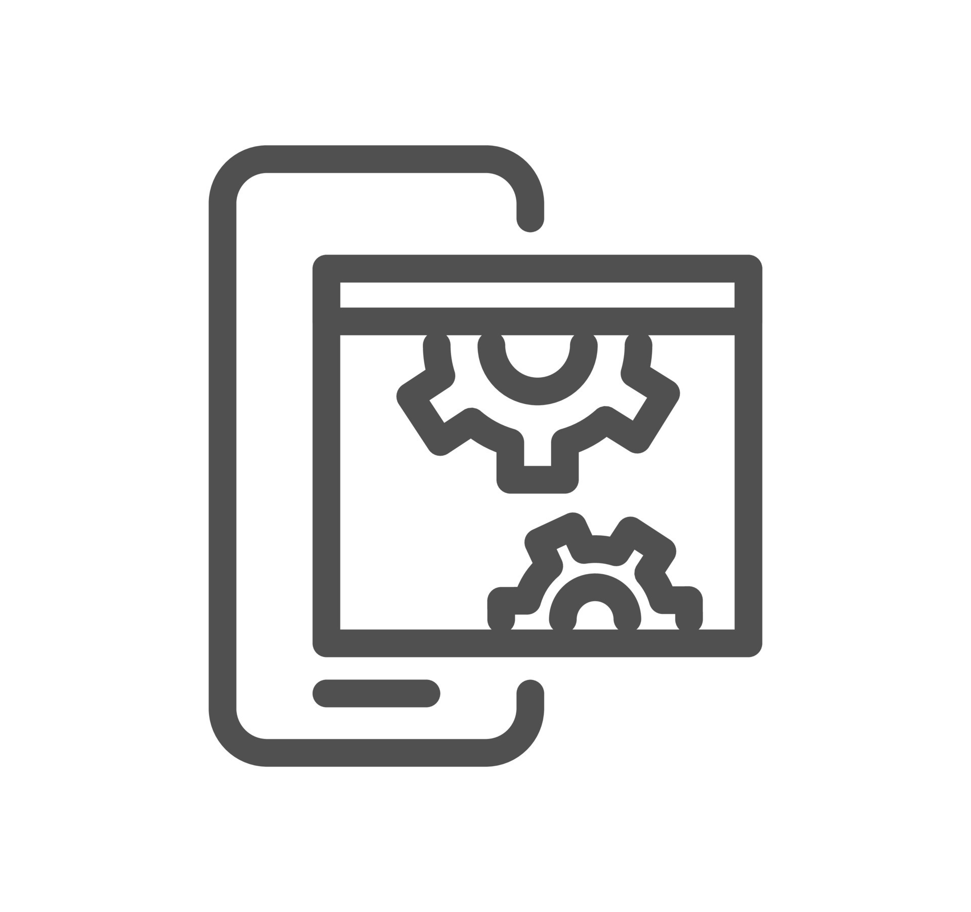 Mobile apps and technology icon outline and linear vector. 15278466 ...