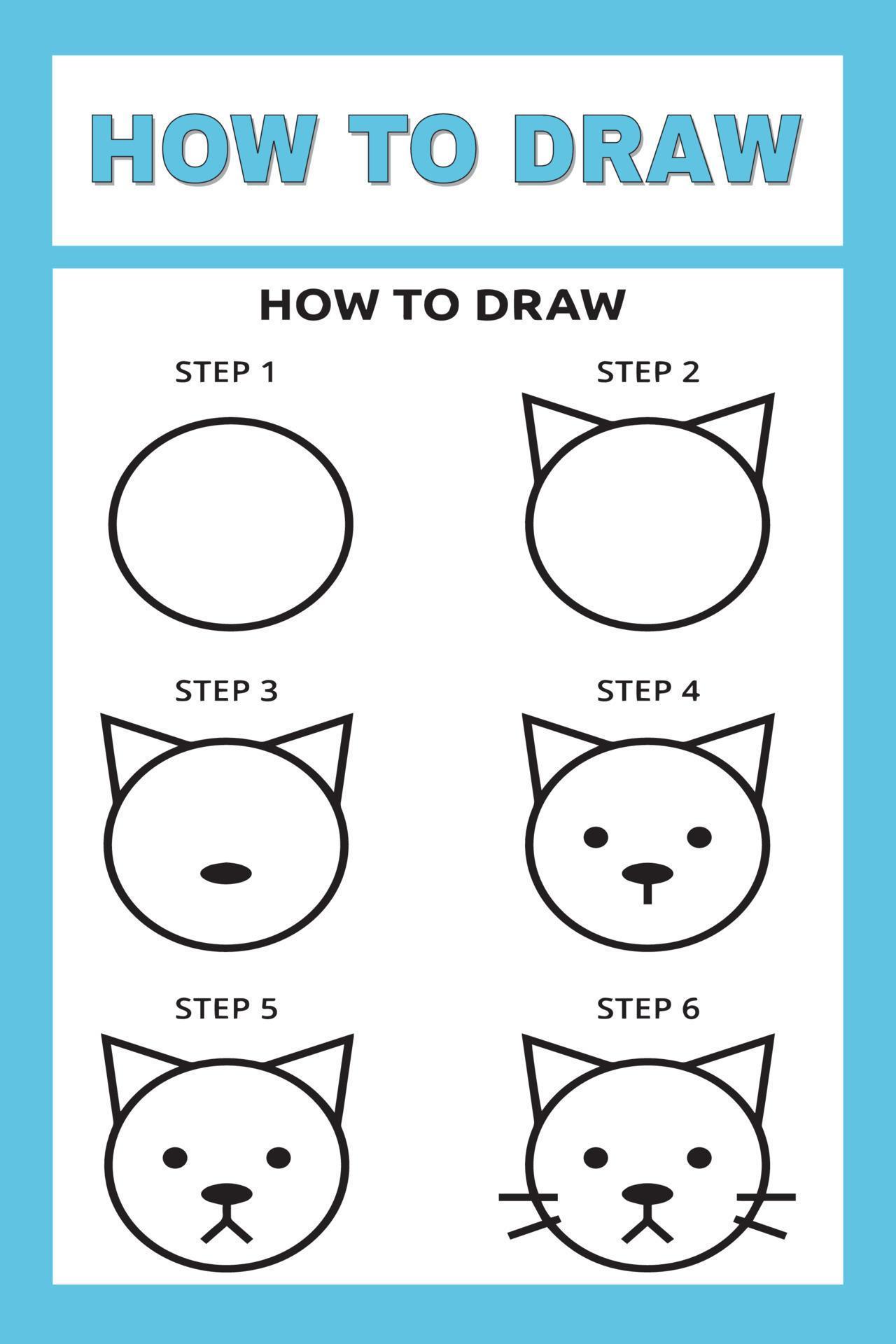 How to Draw Animals Step by Step 15279423 Vector Art at Vecteezy