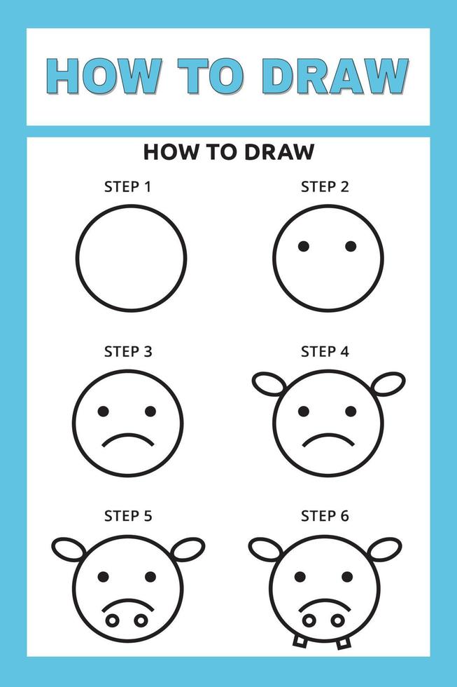 How to Draw Animals Step by Step 15279425 Vector Art at Vecteezy