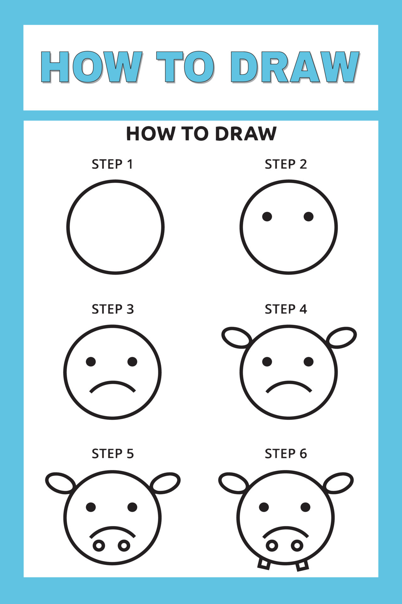 How to Draw Animals Step by Step 15279425 Vector Art at Vecteezy