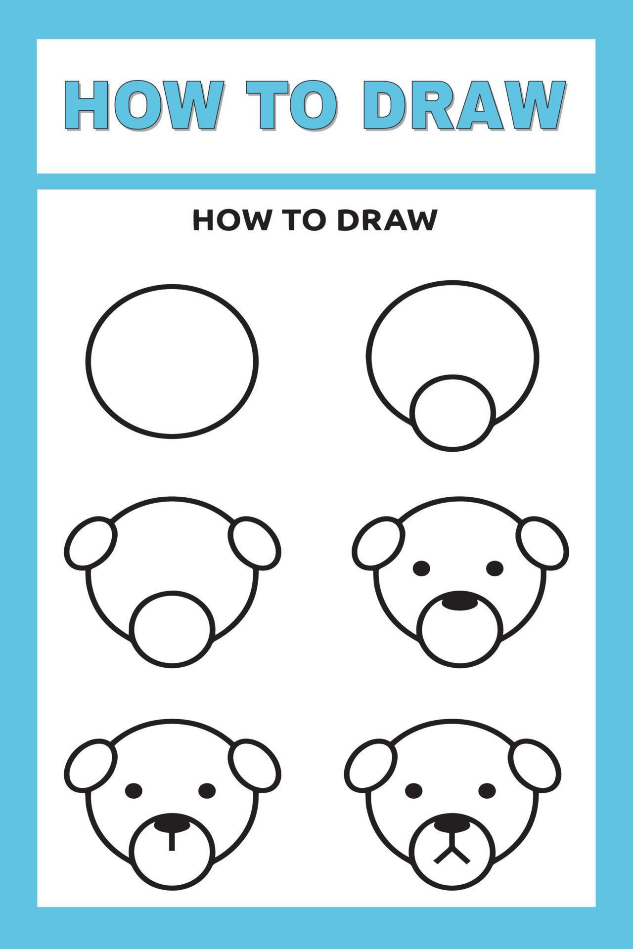 How to Draw Animals Step by Step 15279442 Vector Art at Vecteezy