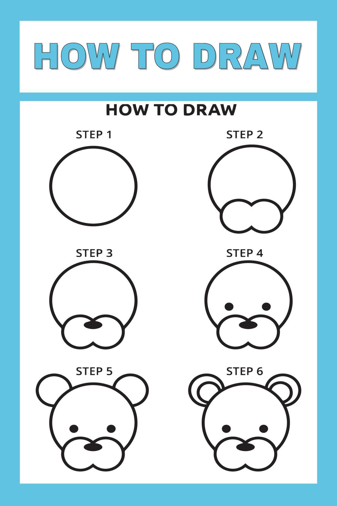 How to Draw Animals Step by Step 15279444 Vector Art at Vecteezy
