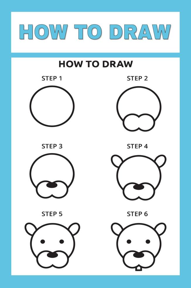 How to Draw Animals Step by Step 15279474 Vector Art at Vecteezy