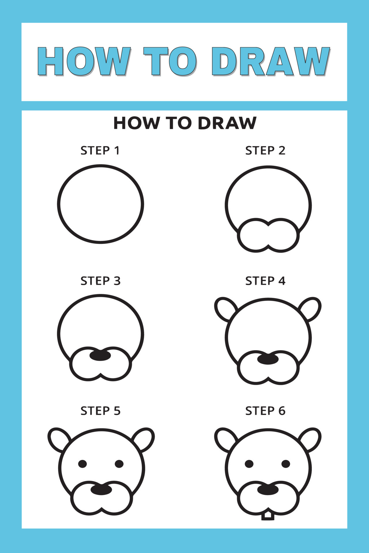 How to Draw Animals Step by Step 15279474 Vector Art at Vecteezy