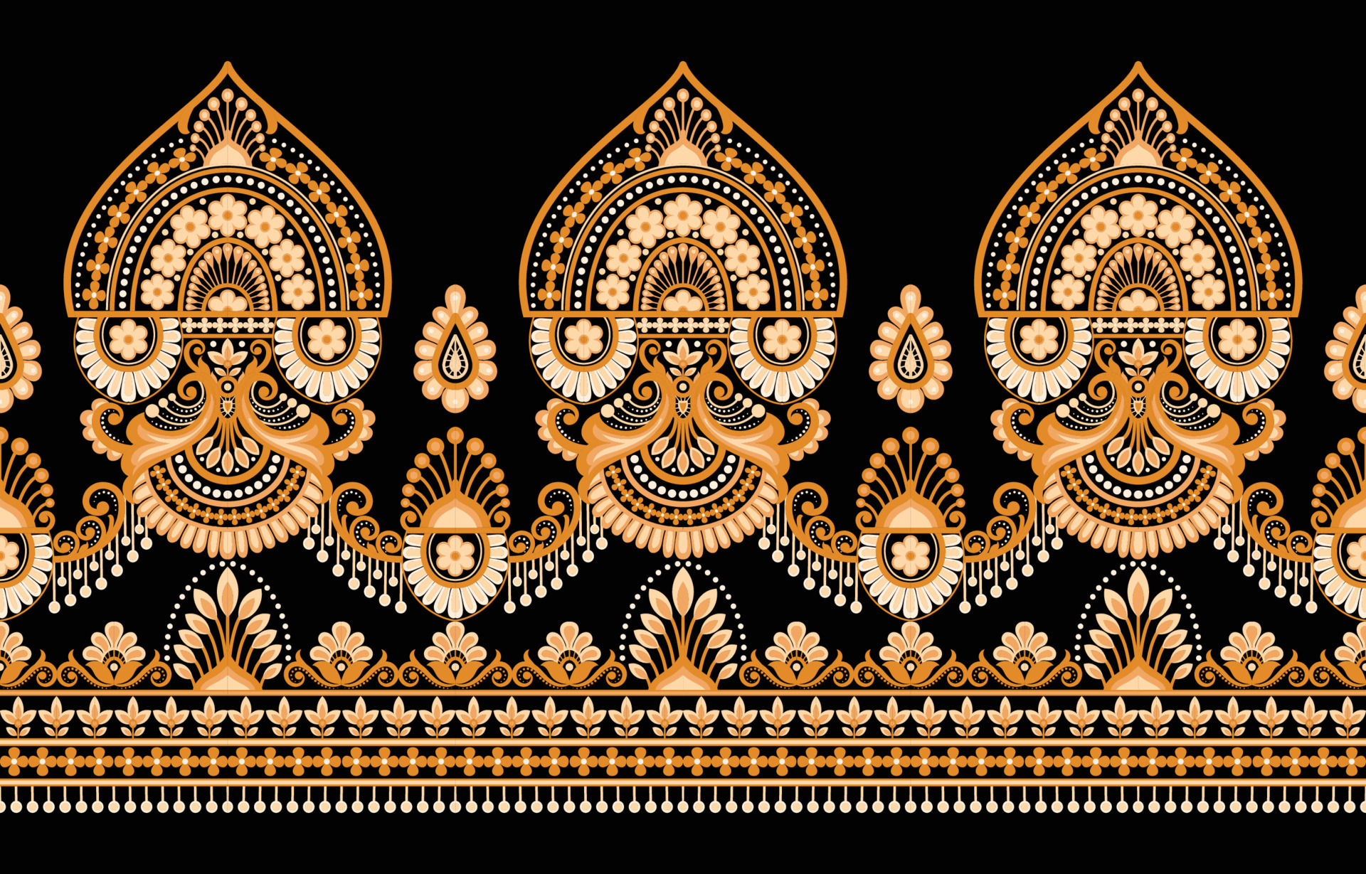 Vector beautiful damask pattern. Royal pattern with floral ornament ...