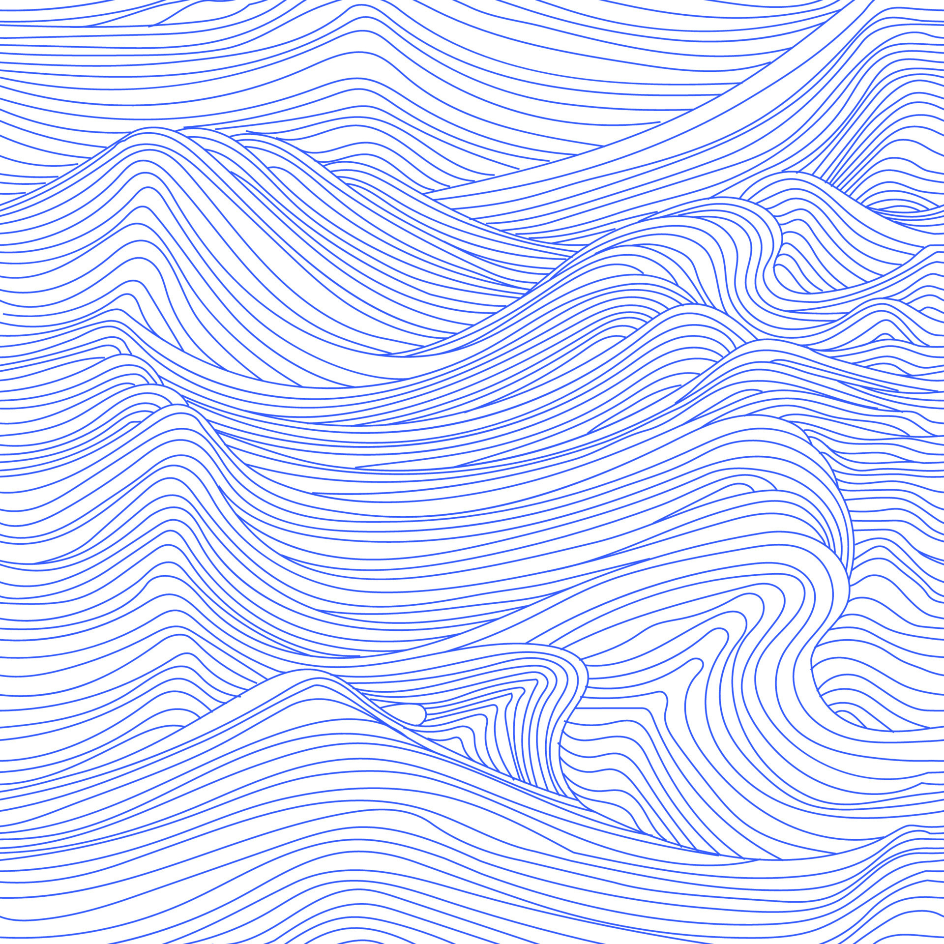 Abstract wave lines on a white background. Vector contour illustration ...
