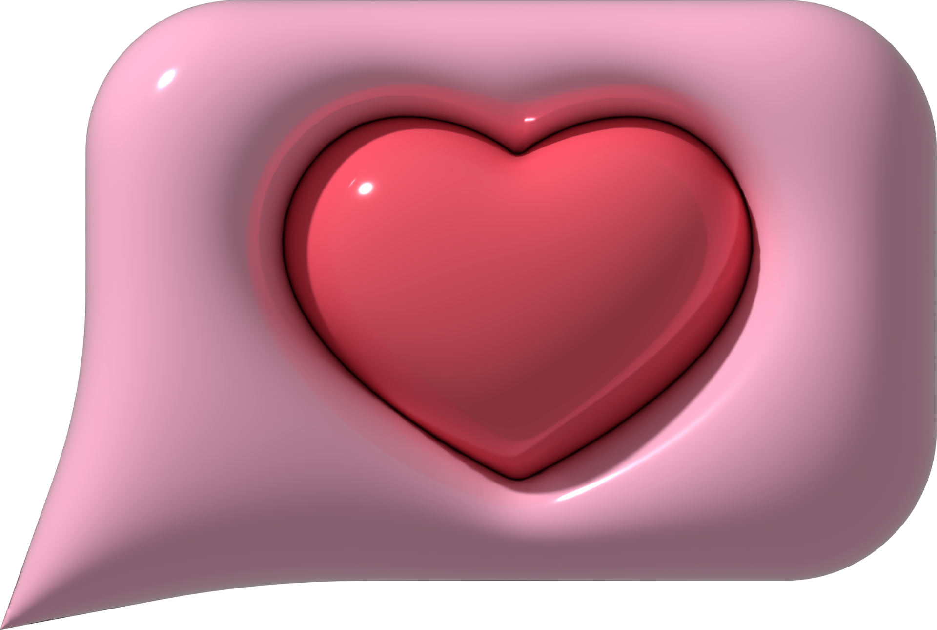 3D like icon. 3D element speech bubble for social media. 15280677 PNG