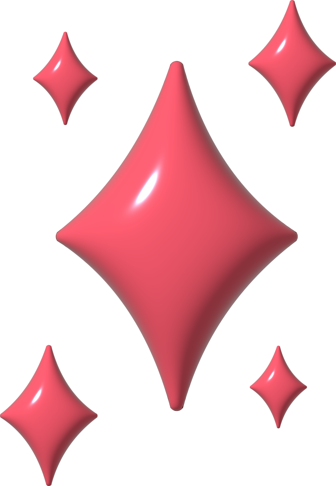 Free Ícone de brilho de estrela vermelha rosa 3D. elemento de férias brilha símbolos. flash ...