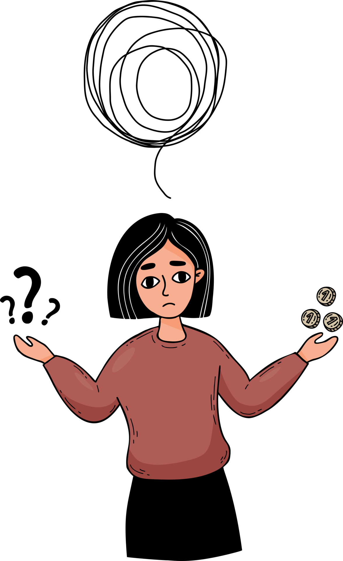 Confused Woman Png
