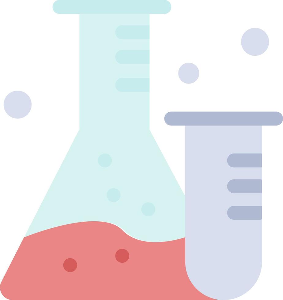 Flask Tube Lab Science Flat Color Icon Vector Icon Banner Template