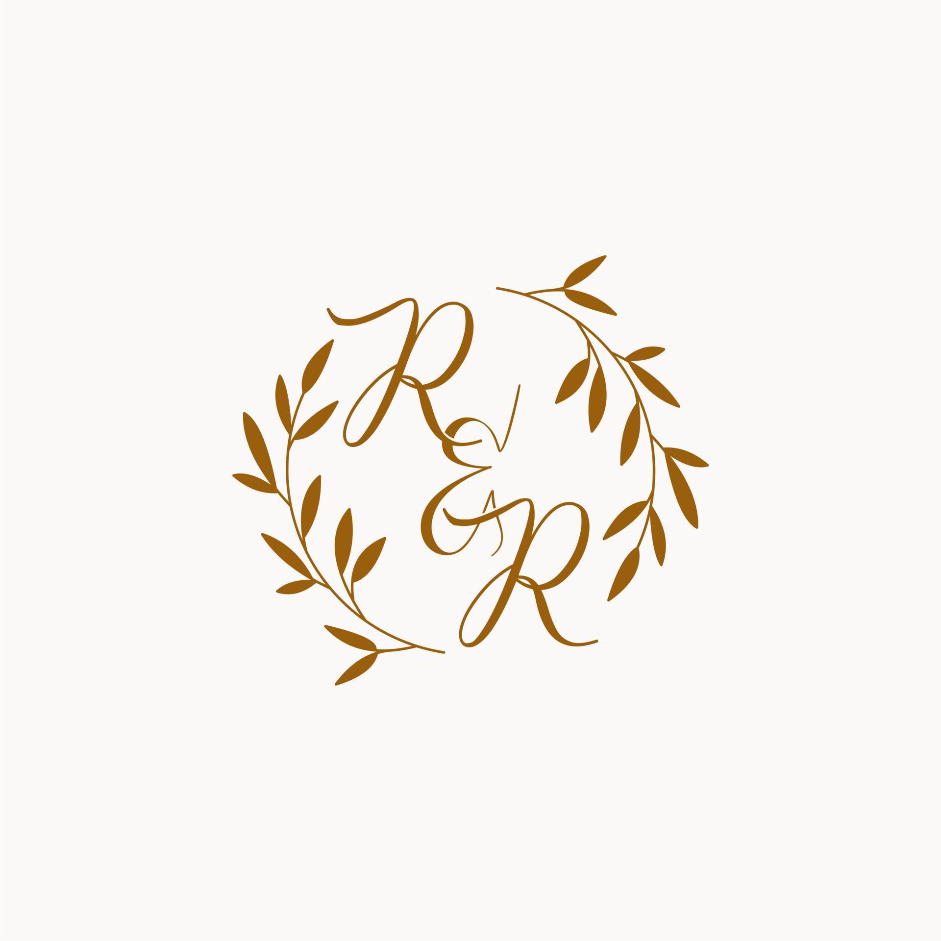 RR initial wedding monogram logo 15282607 Vector Art at Vecteezy