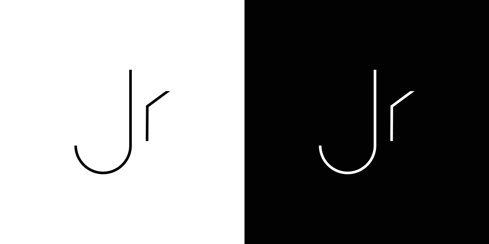 Simple And Modern Letter Jr Initials Logo Design 15285802 Vector Art At