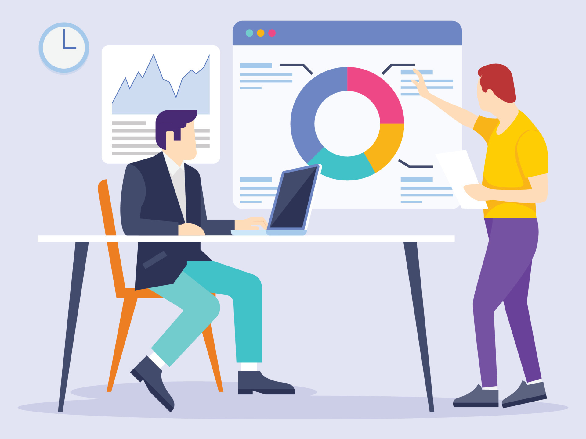 Employee explaining SEO plan to boss 15286010 Vector Art at Vecteezy Employee explaining SEO plan to boss 15286010 Vector Art at Vecteezy