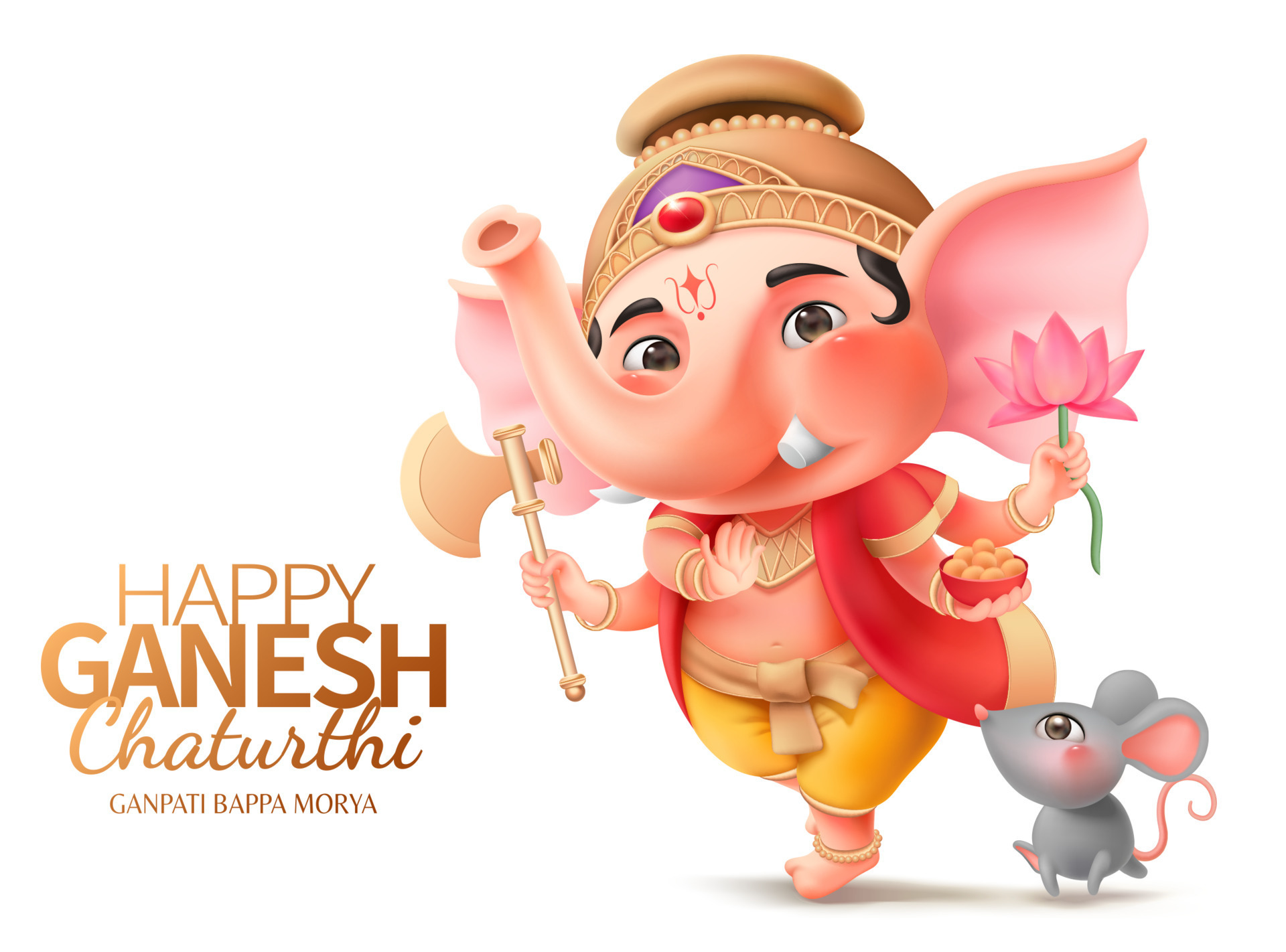 Happy Ganesh chaturthi character with Ganesha and mushika 15286559 ... Happy Ganesh chaturthi character with Ganesha and mushika 15286559 ...