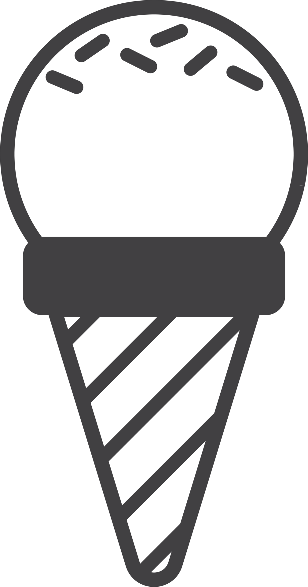 Ice Cream Cone Illustration In Minimal Style 15286760 Png