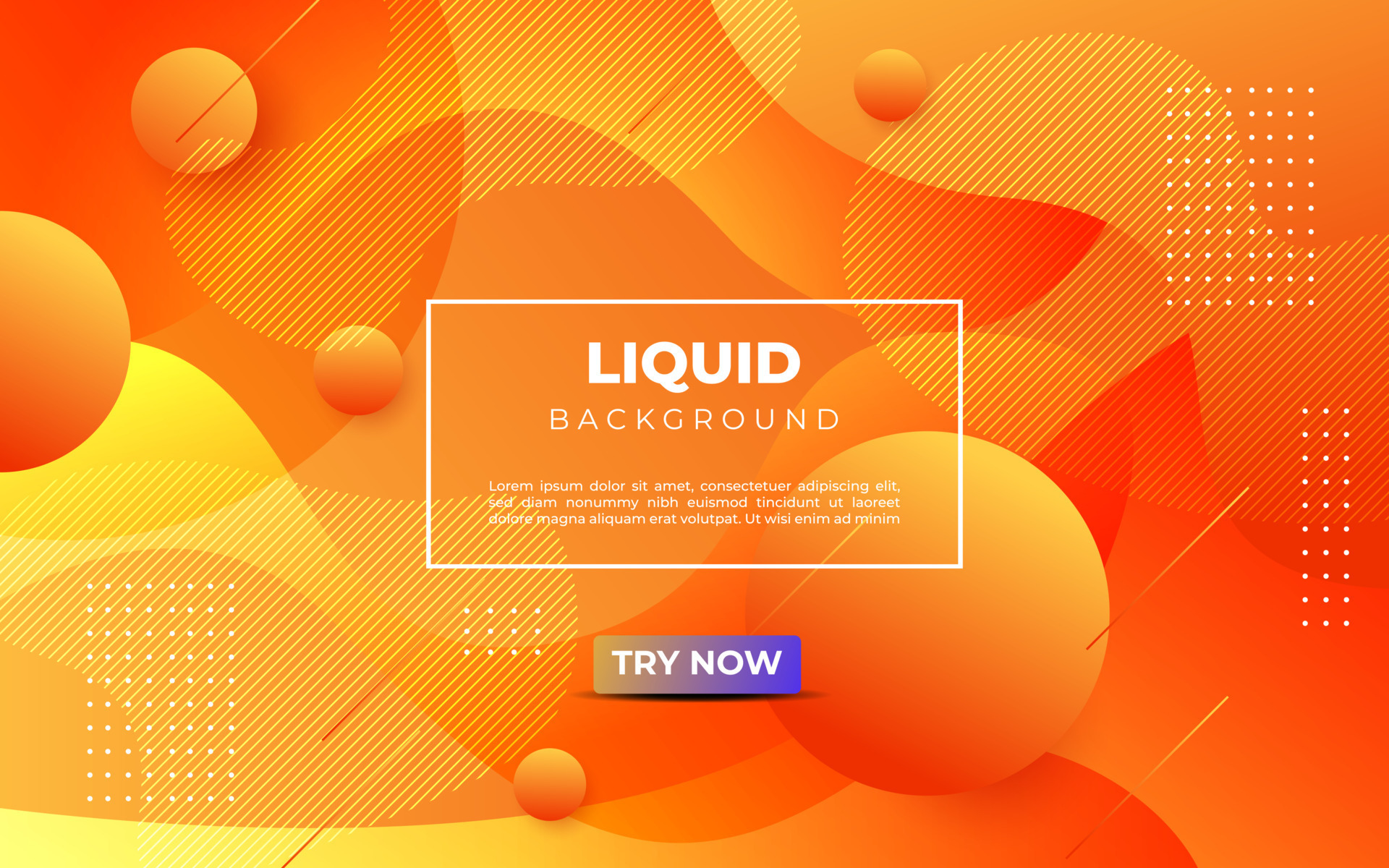 Abstract Orange Liquid Gradient Color Background Dynamic Texture