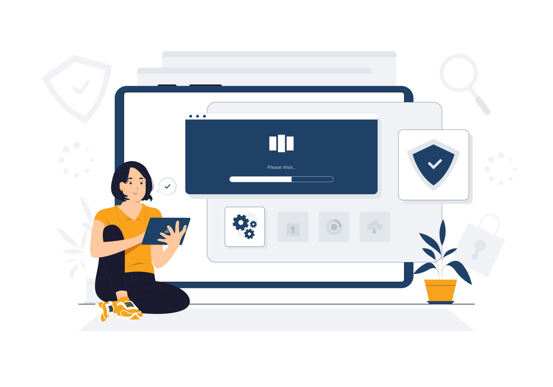 Updating software operating system concept illustration 15289888 Vector ... Updating software operating system concept illustration 15289888 Vector ...