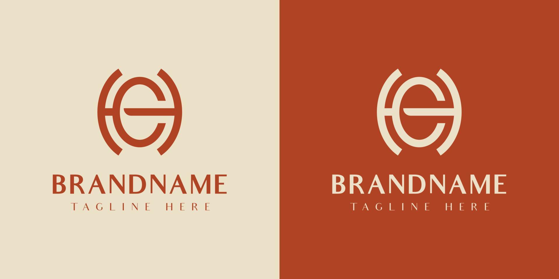 Logotipo Ovalado De La Letra Hc O Ch Adecuado Para Cualquier Negocio