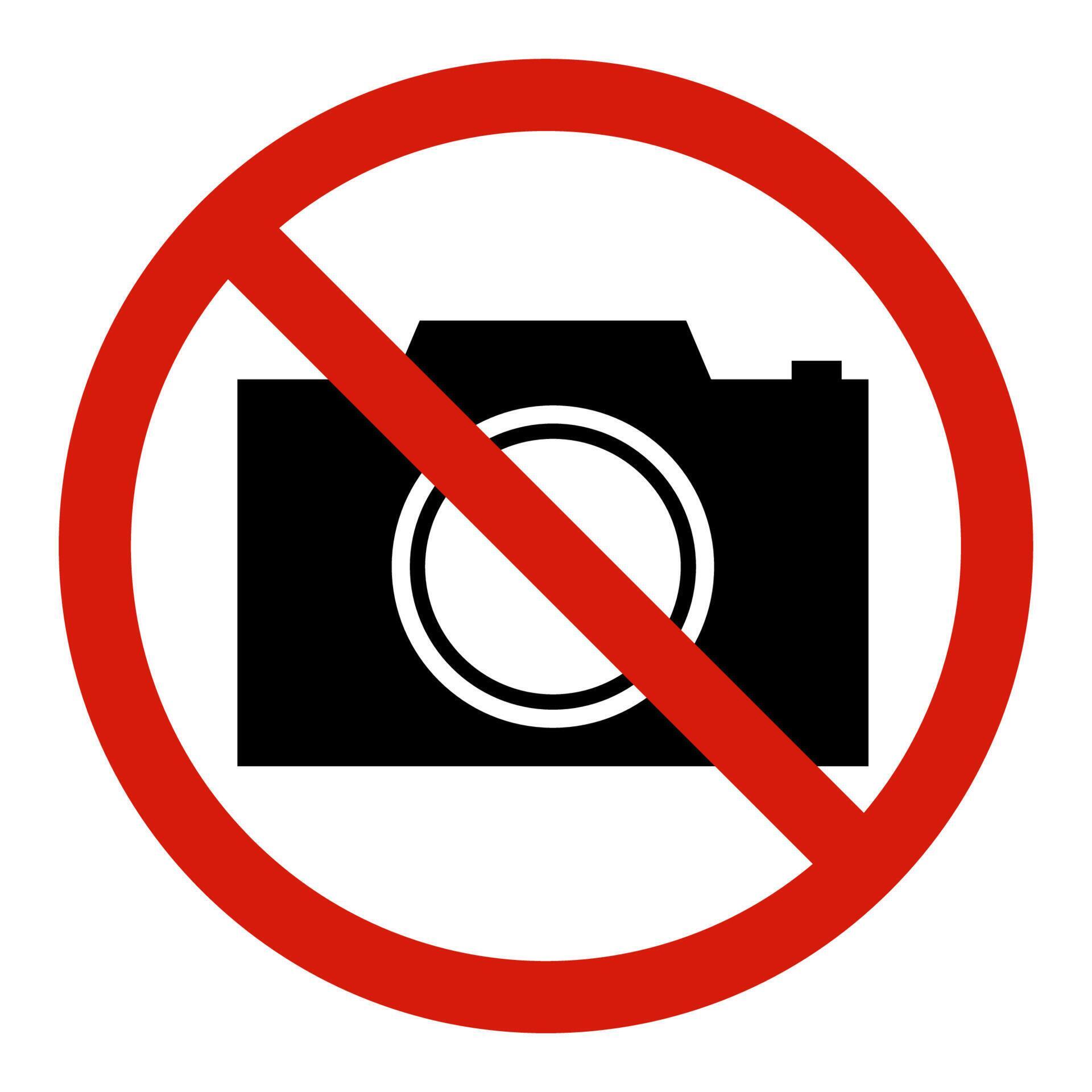 Camera Prohibited Sign On White Background 15292879 Vector Art at Vecteezy
