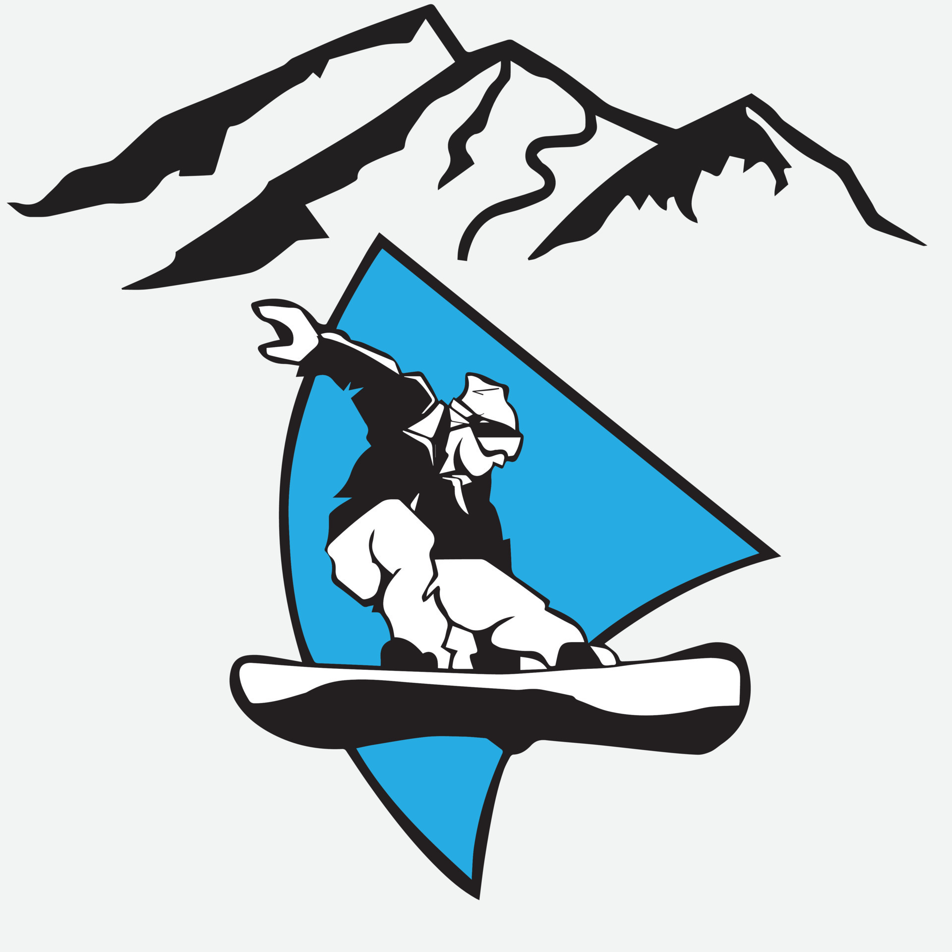 Person riding snowboard. Snowboarder in action vector illustration ...