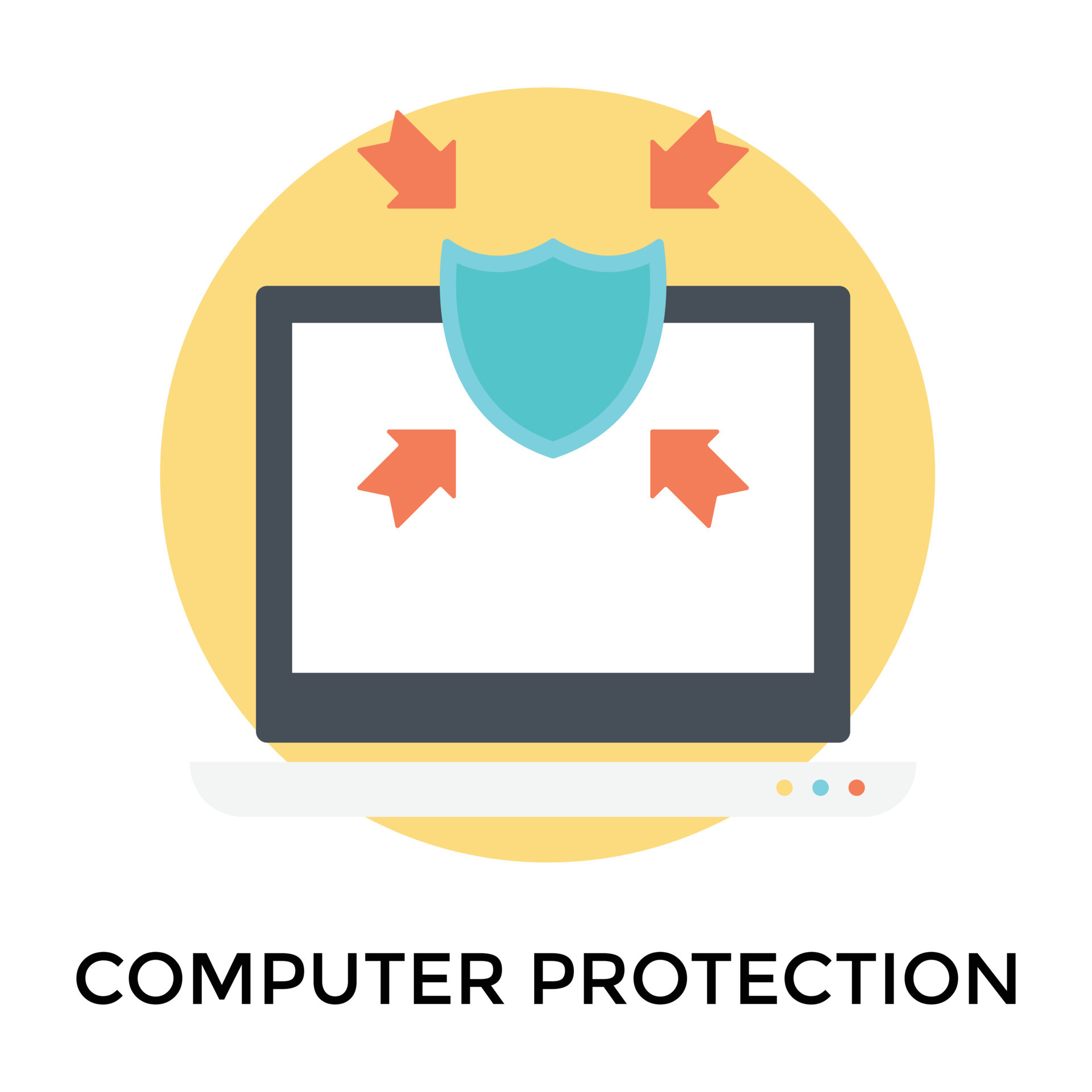 Trendy Computer Protection 15304780 Vector Art at Vecteezy