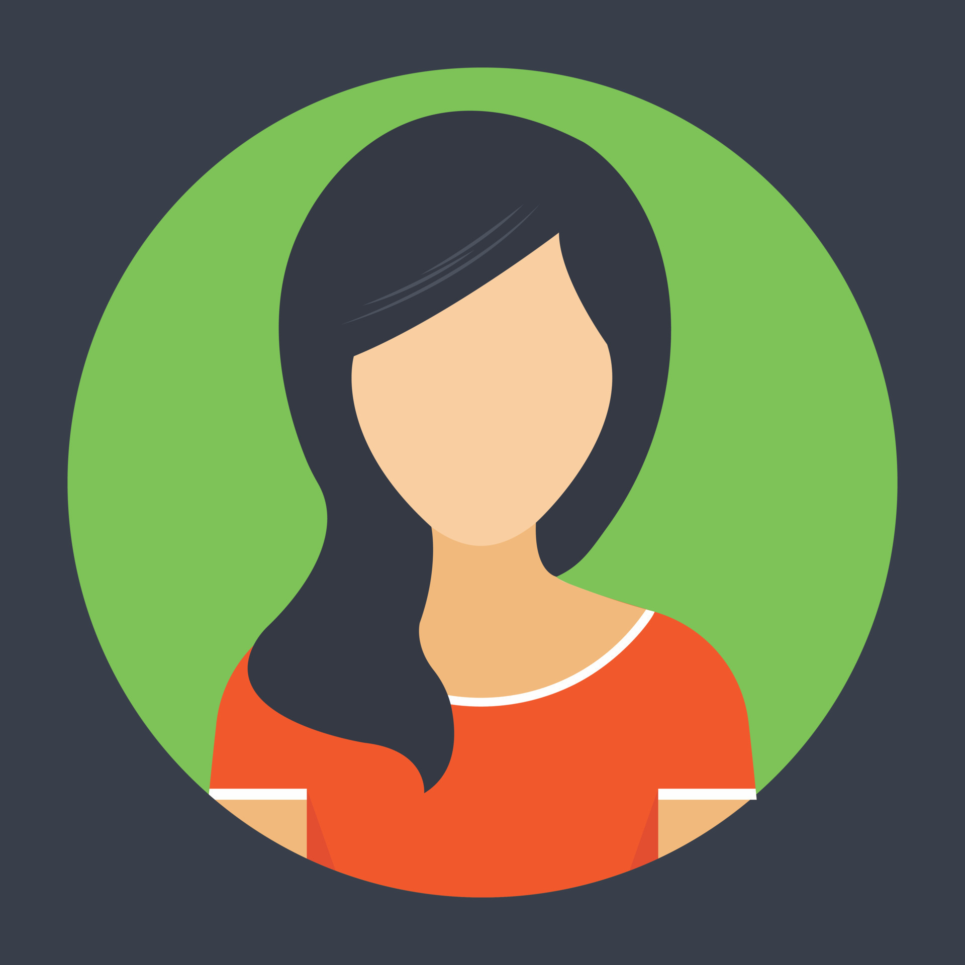 Girl With Long Hair 15304802 Vector Art At Vecteezy