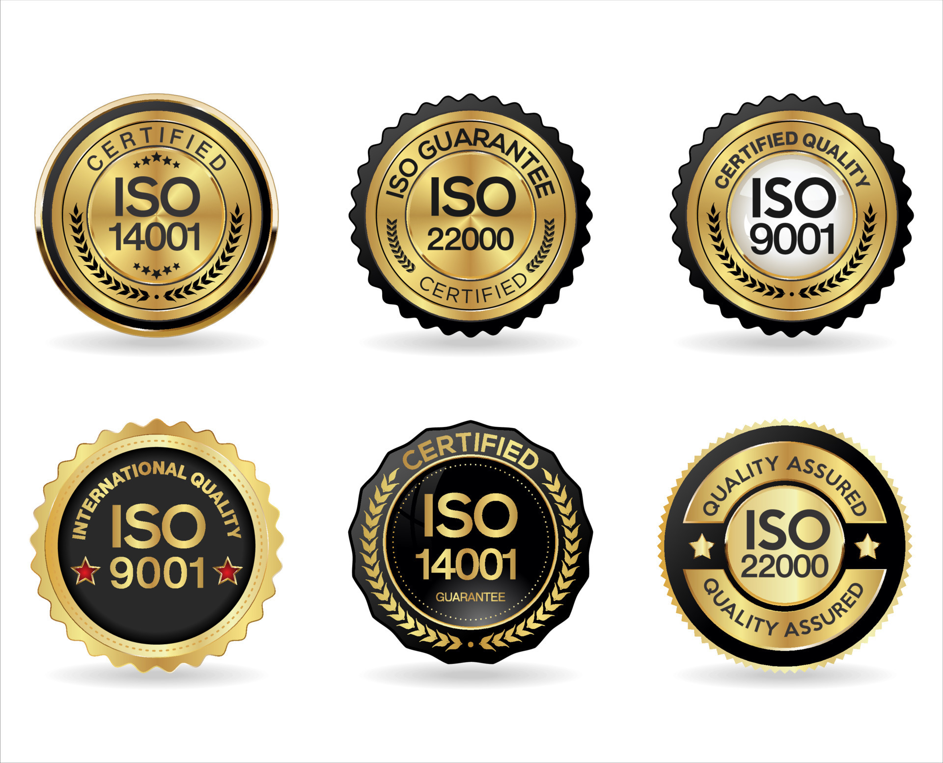 Iso certification gold and black badge collection 15304906 Vector Art ... Iso certification gold and black badge collection 15304906 Vector Art ...