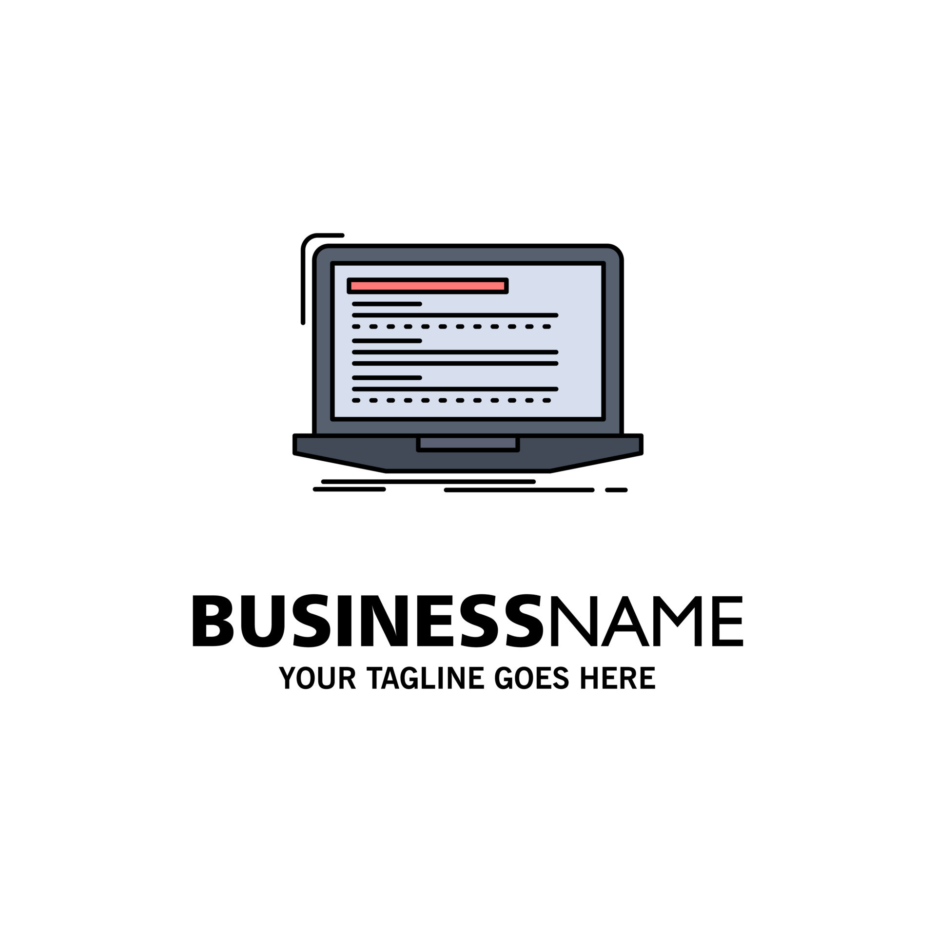 Code Coding Computer Monoblock Laptop Flat Color Icon Vector 15306442