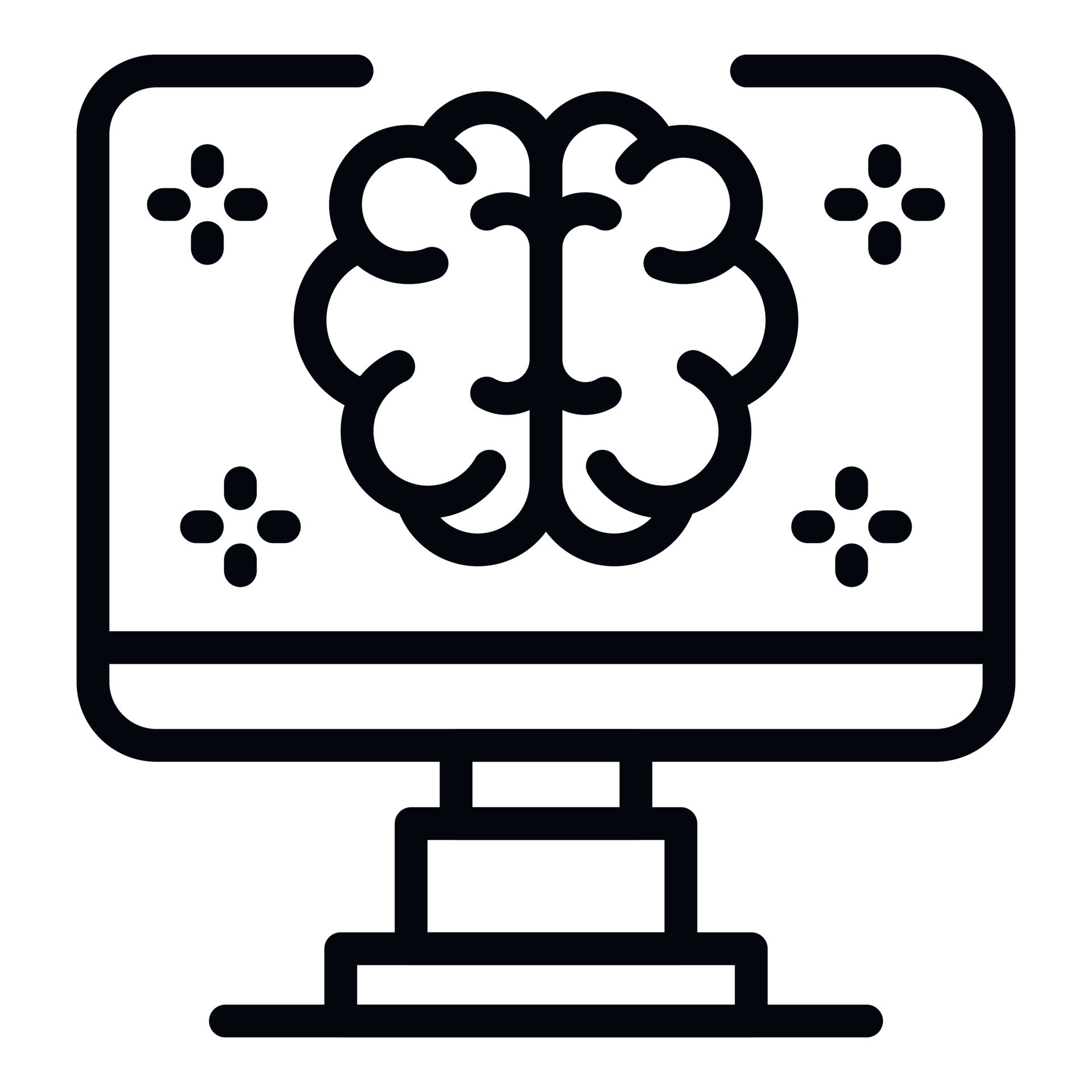 icono de cerebro de computadora ai, estilo de contorno 15308131 Vector ...