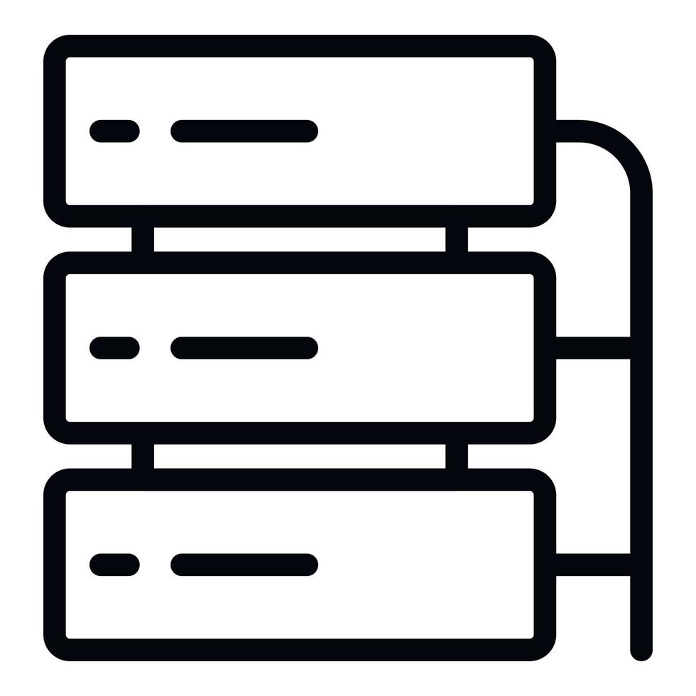 Server cluster icon, outline style 15308713 Vector Art at Vecteezy