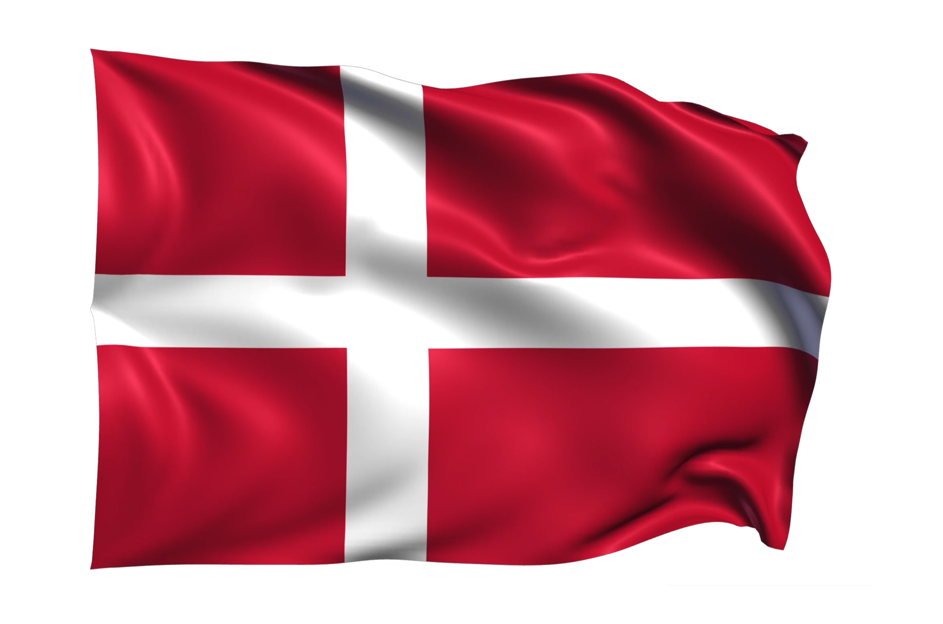Denmark Waving flag Realistic Transparent Background 15309535 PNG
