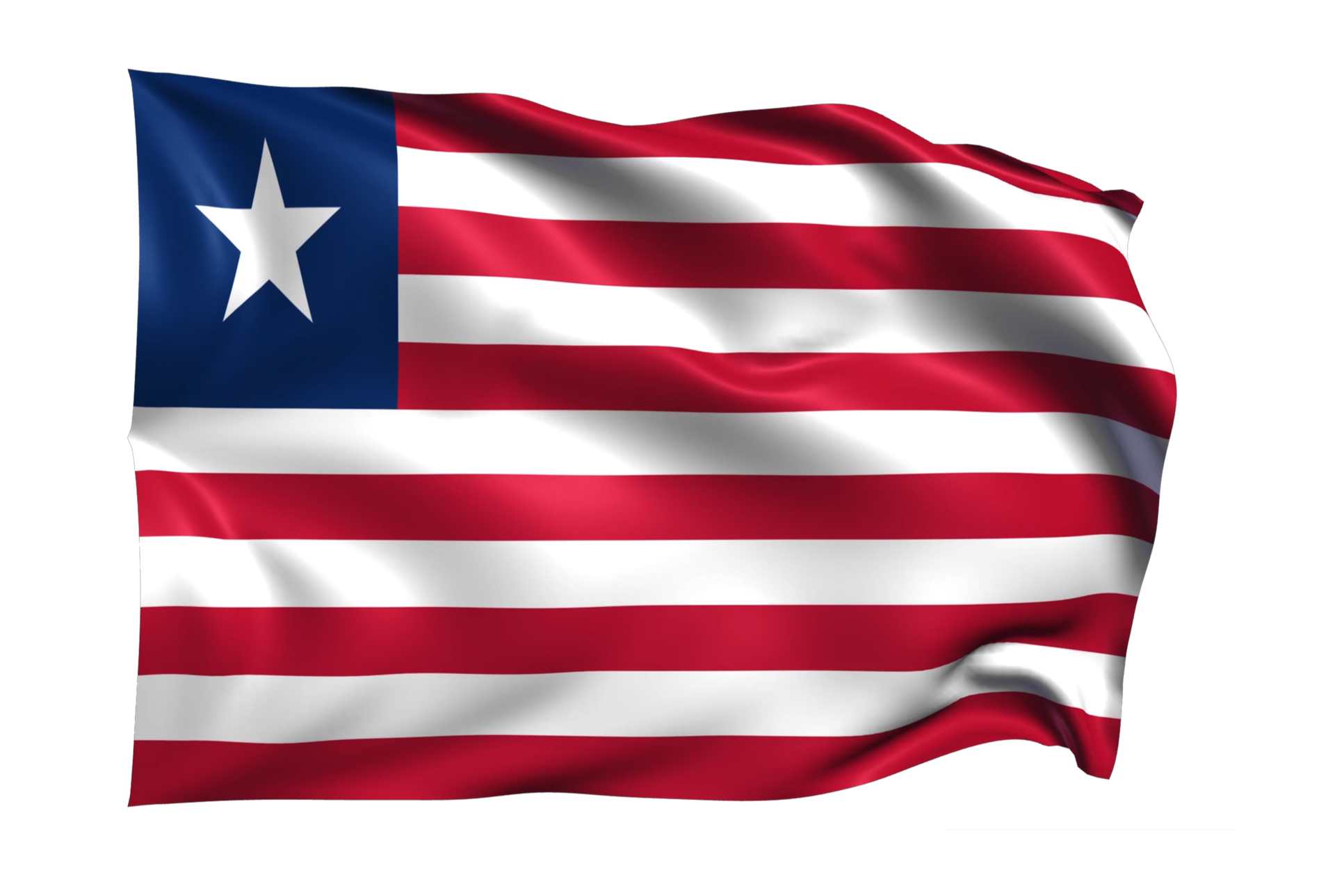 Liberia Waving flag Realistic Transparent Background 15309591 PNG Liberia Waving flag Realistic Transparent Background 15309591 PNG