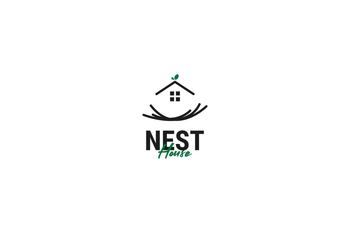 Flat nest home logo design vector template illustration 15309921 Vector Art at Vecteezy