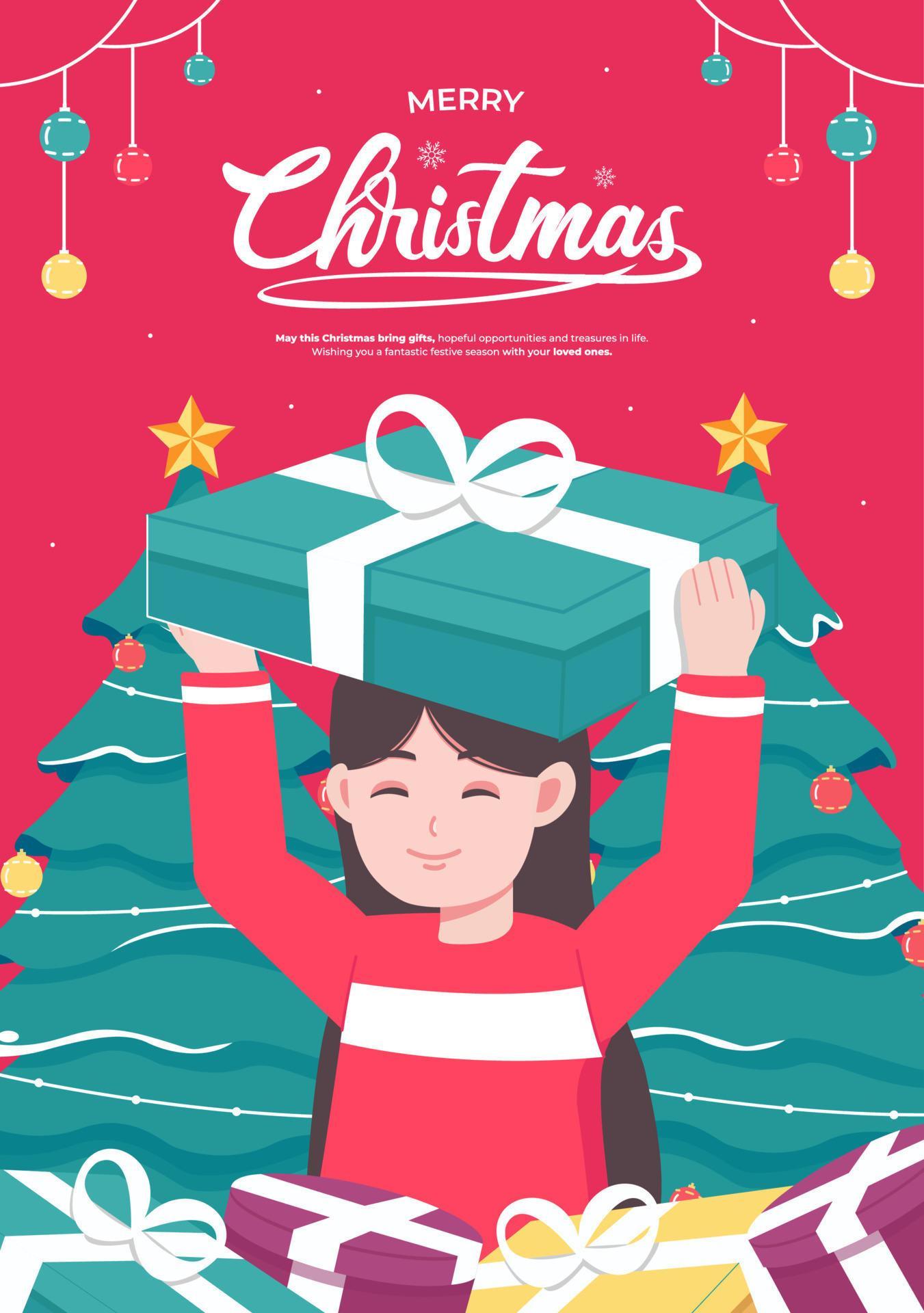 Christmas vector concept illustration poster 15310439 Vector Art at ...