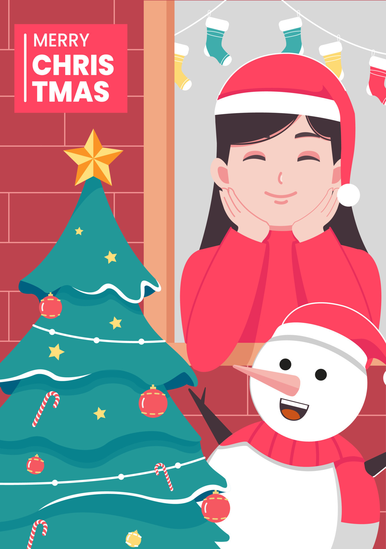 Christmas vector concept illustration poster 15310440 Vector Art at ...