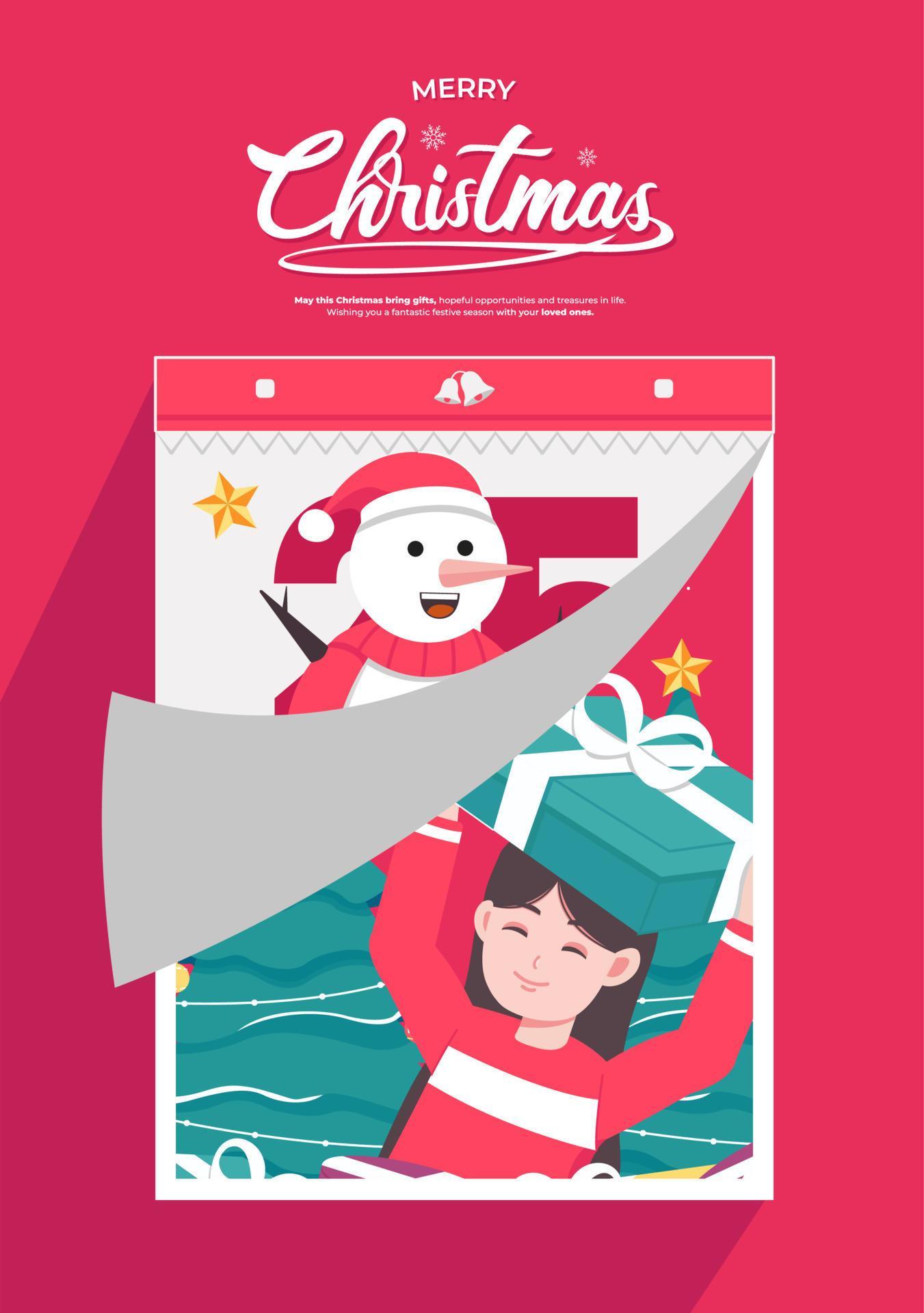 Christmas vector concept illustration poster 15310441 Vector Art at ...