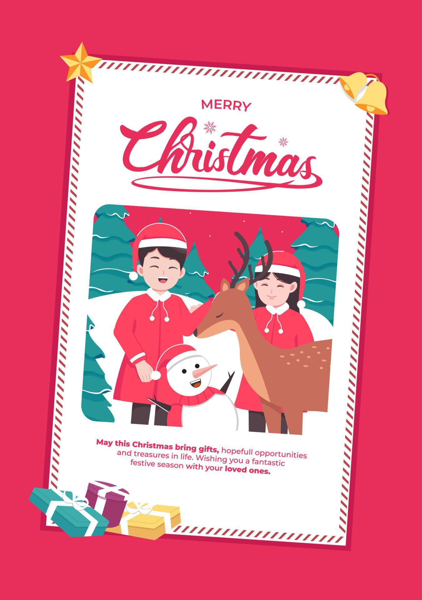 Christmas vector concept illustration poster 15310444 Vector Art at ...